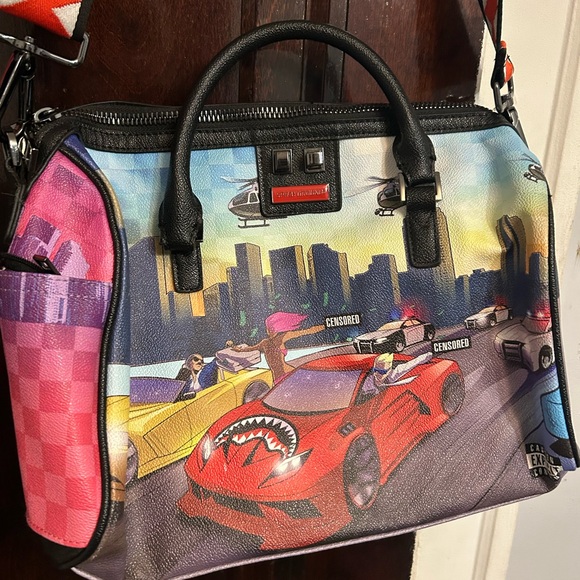 Sprayground | Bags | Sprayground Colorful Graphic Handbag With Red Car ...
